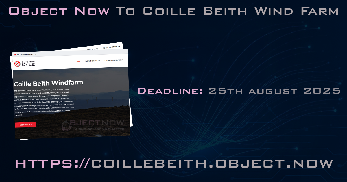 Coille Beith Windfarm Object Now
